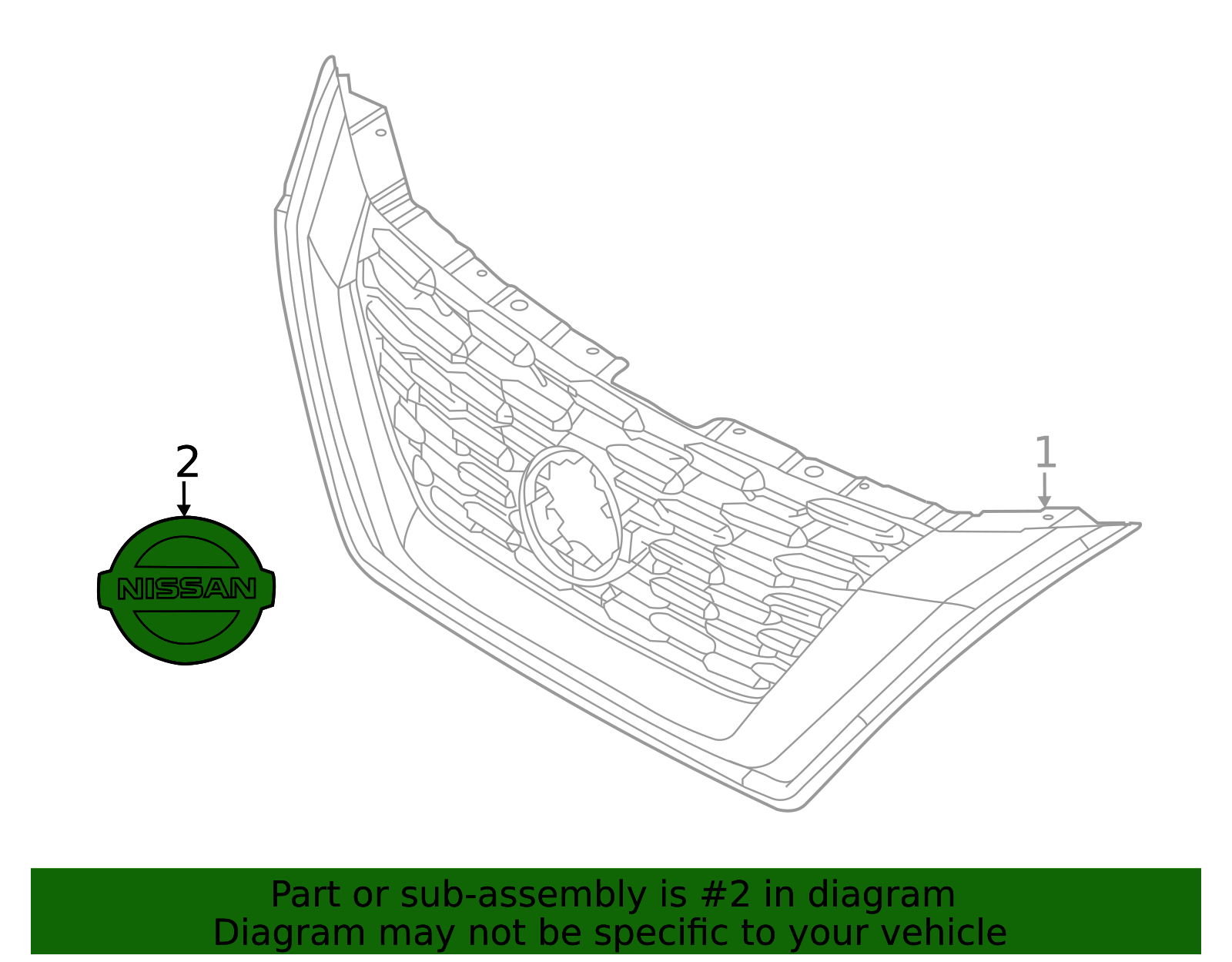 Grille Emblem 62890-6RA0A | TascaParts.com
