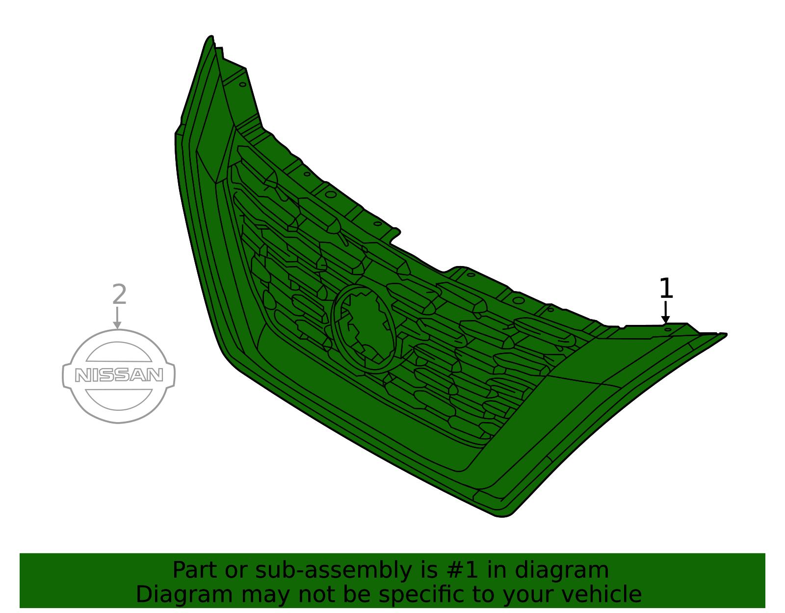 62310-6RR0B - Grille 2021-2023 Nissan Rogue | Nissan Parts ...