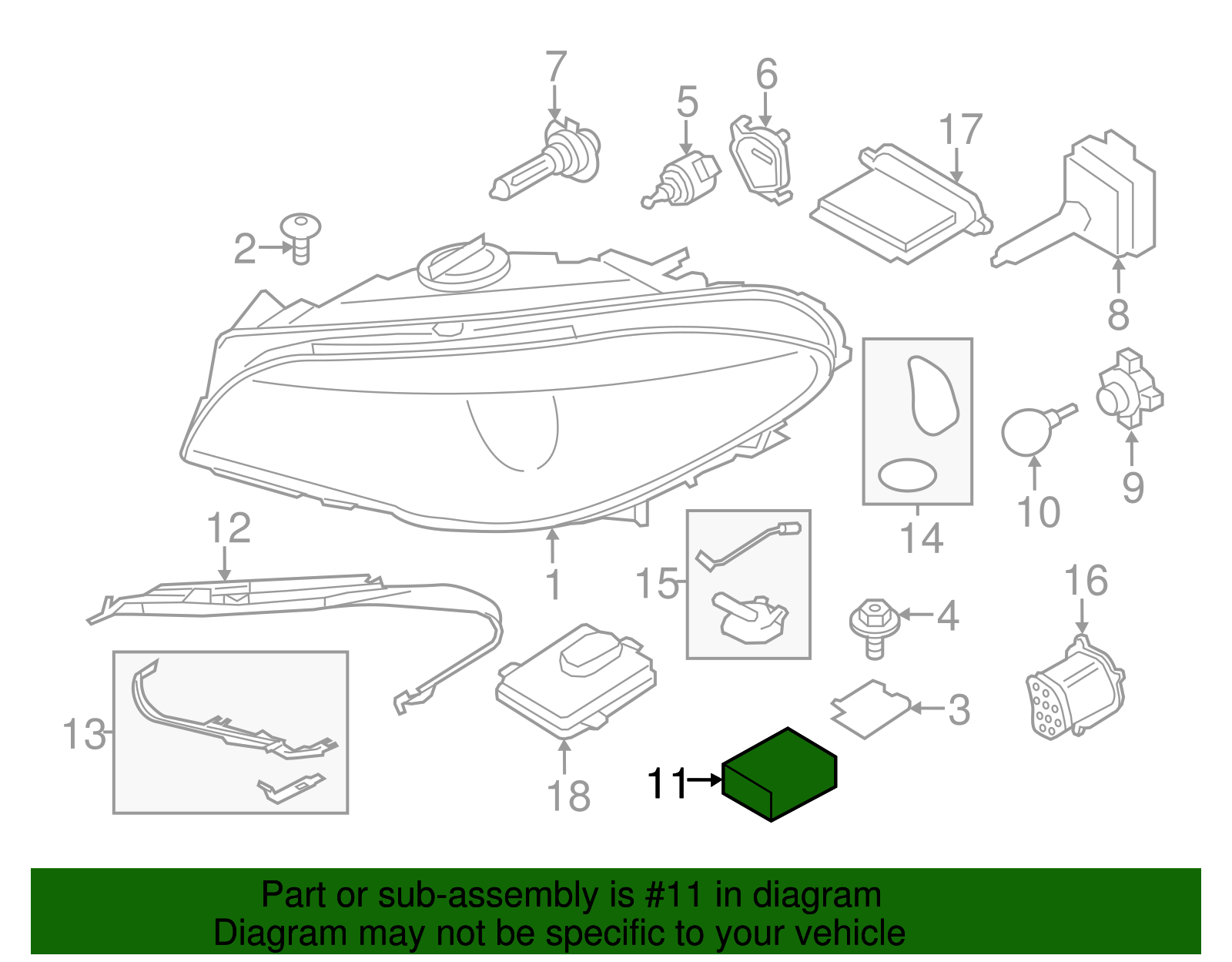 63117296902 - 2011-2013 BMW Repair Kit (63-11-7-296-902) | BMW of South ...