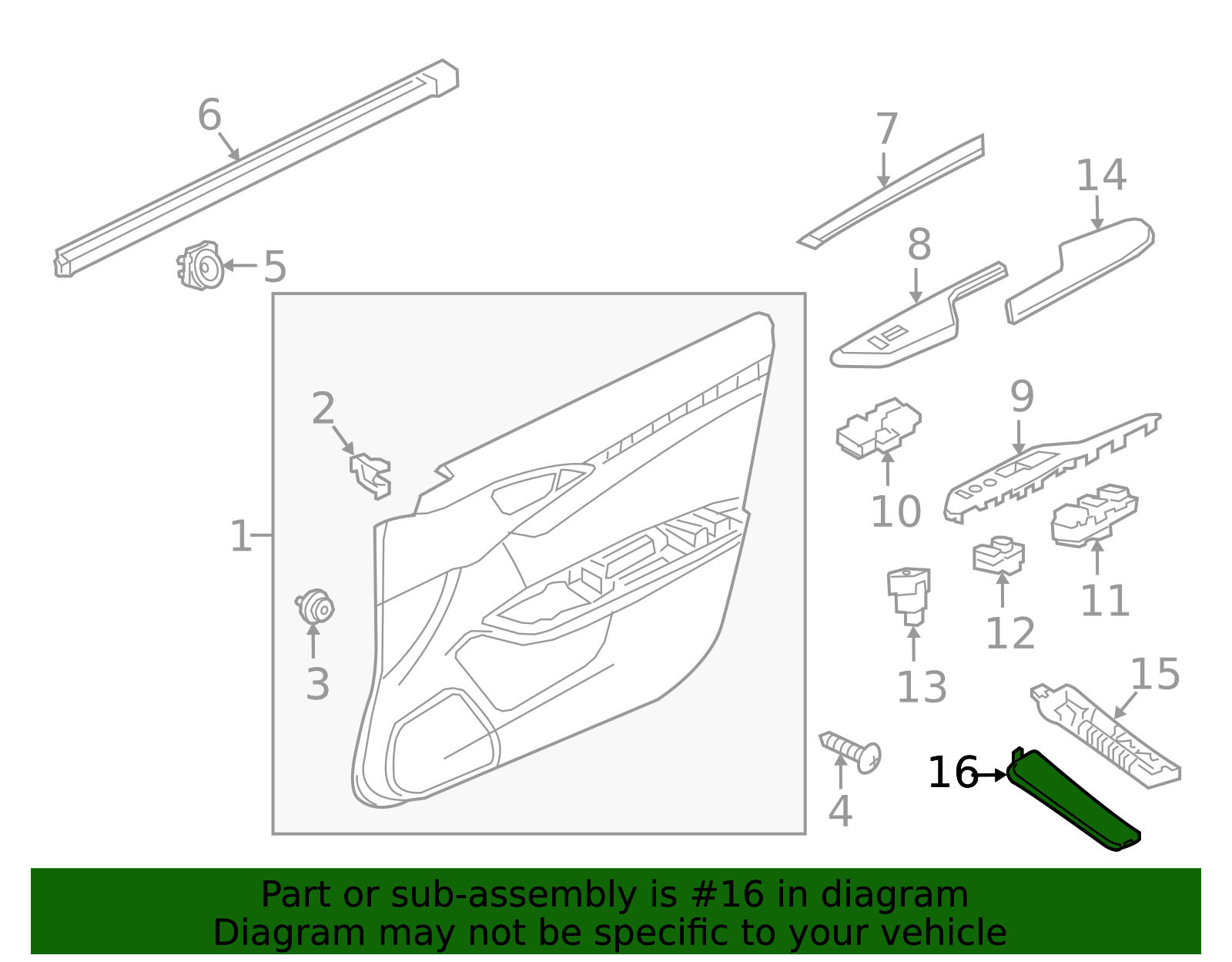 83510-TBG-A21ZA - 2016-2020 Honda Civic - Cover R Grip *NH869L* (Grand ...