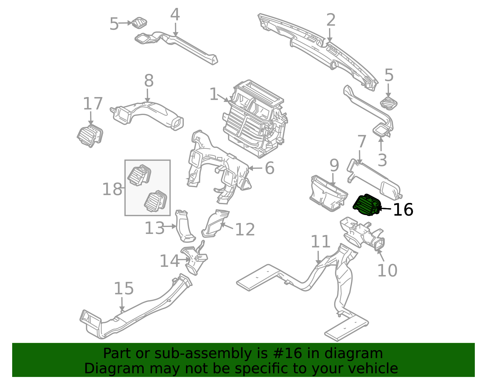 Dashboard Air Vent - Direct Airflow, OEM Style | AutoNation Parts
