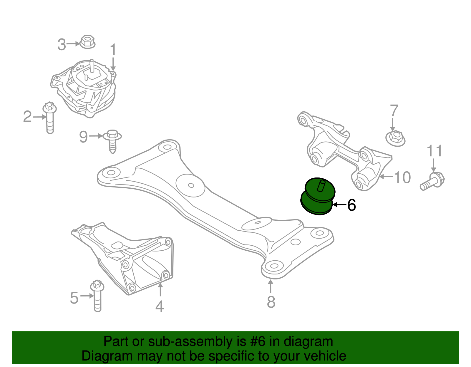 22316799330 - 1991-2016 BMW Mount (22-31-6-799-330) | BMW of South ...