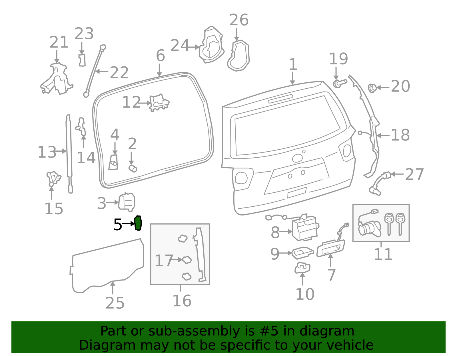 67281-0C020 - Lift Gate Stopper - 2008-2019 Toyota Sequoia | Nucar ...