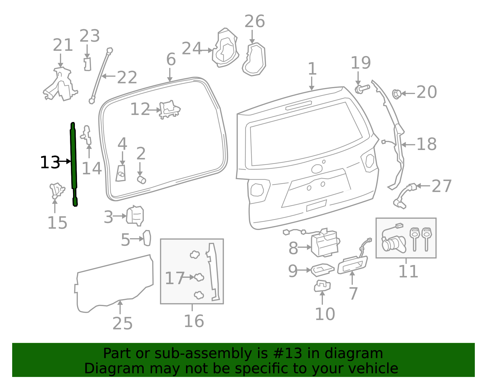 68908-0C050 - Hatch Lift Support. LIFT CYLINDER. Support cylinder 2008 ...