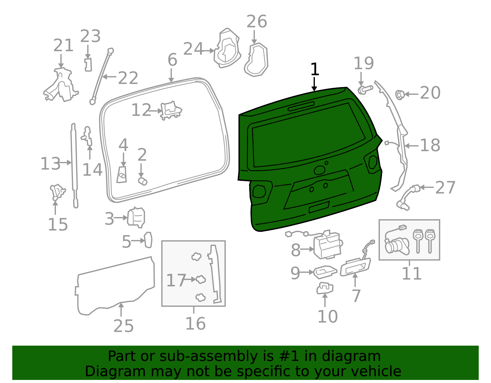 2008-2022 Toyota Sequoia Lift Gate 67005-0C121 | toyolexparts