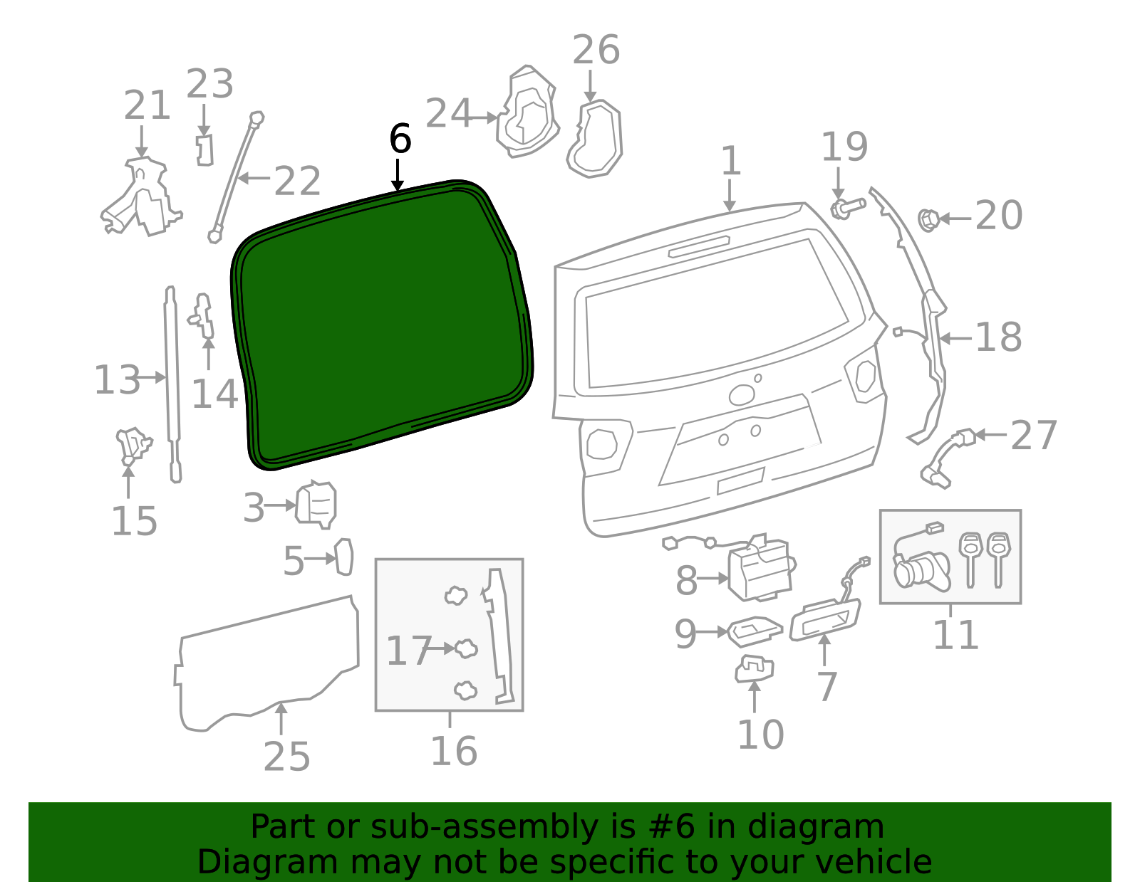 2008-2022 Toyota Sequoia Hatch Seal 67881-0C021 | Toyota Parts Center
