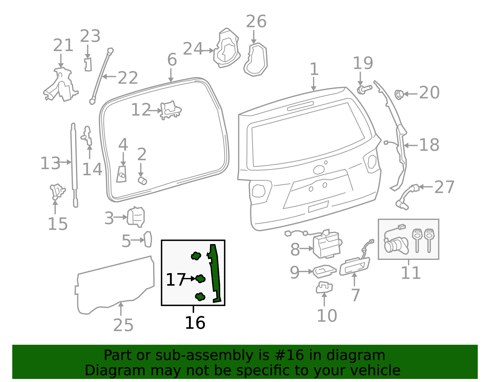 64457-0C010 - High-Quality Liftgate Trim for 2008-2022 Toyota Sequoia ...