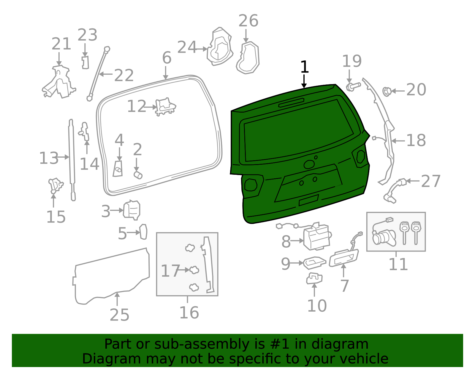 67005-0C101 - Lift Gate 2008-2022 Toyota Sequoia | Fred Haas Toyota Parts
