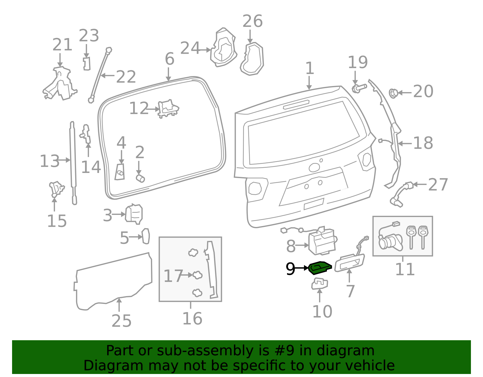 69308-0C020 - Liftgate Latch 2008-2022 Toyota Sequoia | Toyota San ...