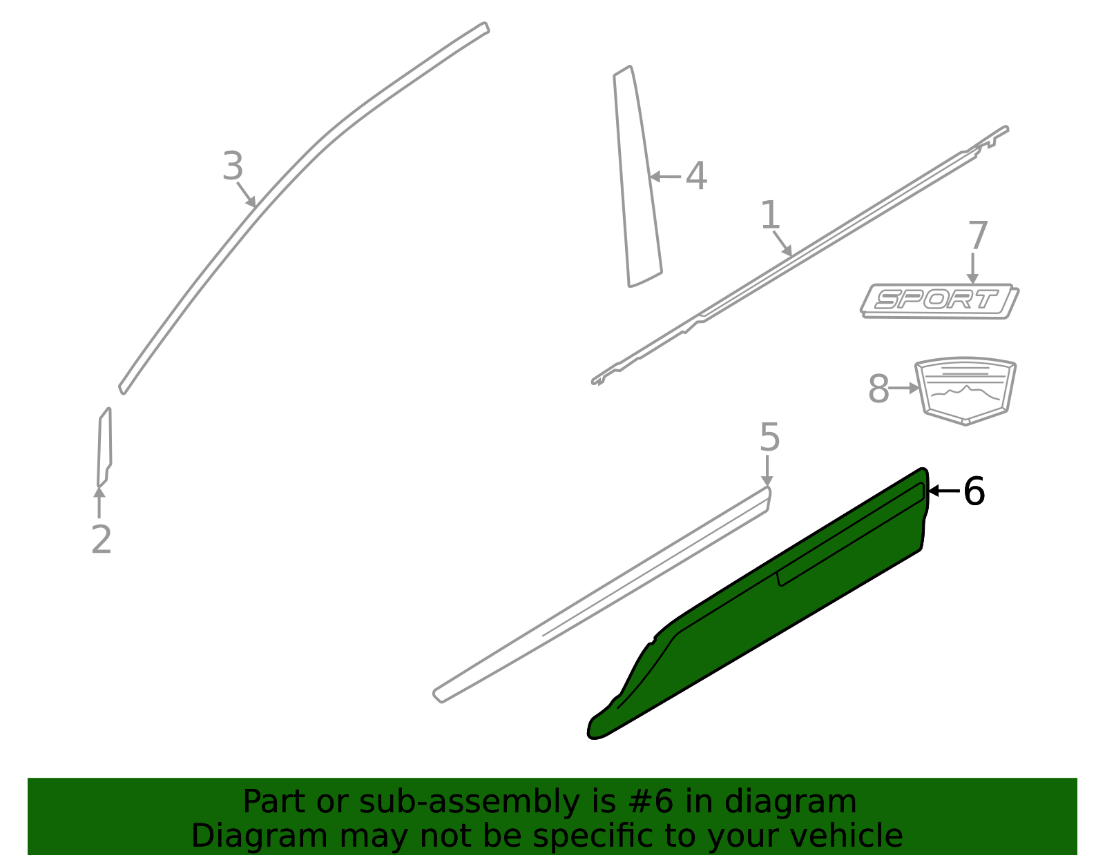 2024-2025 Subaru Crosstrek Lower Molding 91112FN45A | Subaru Parts Store