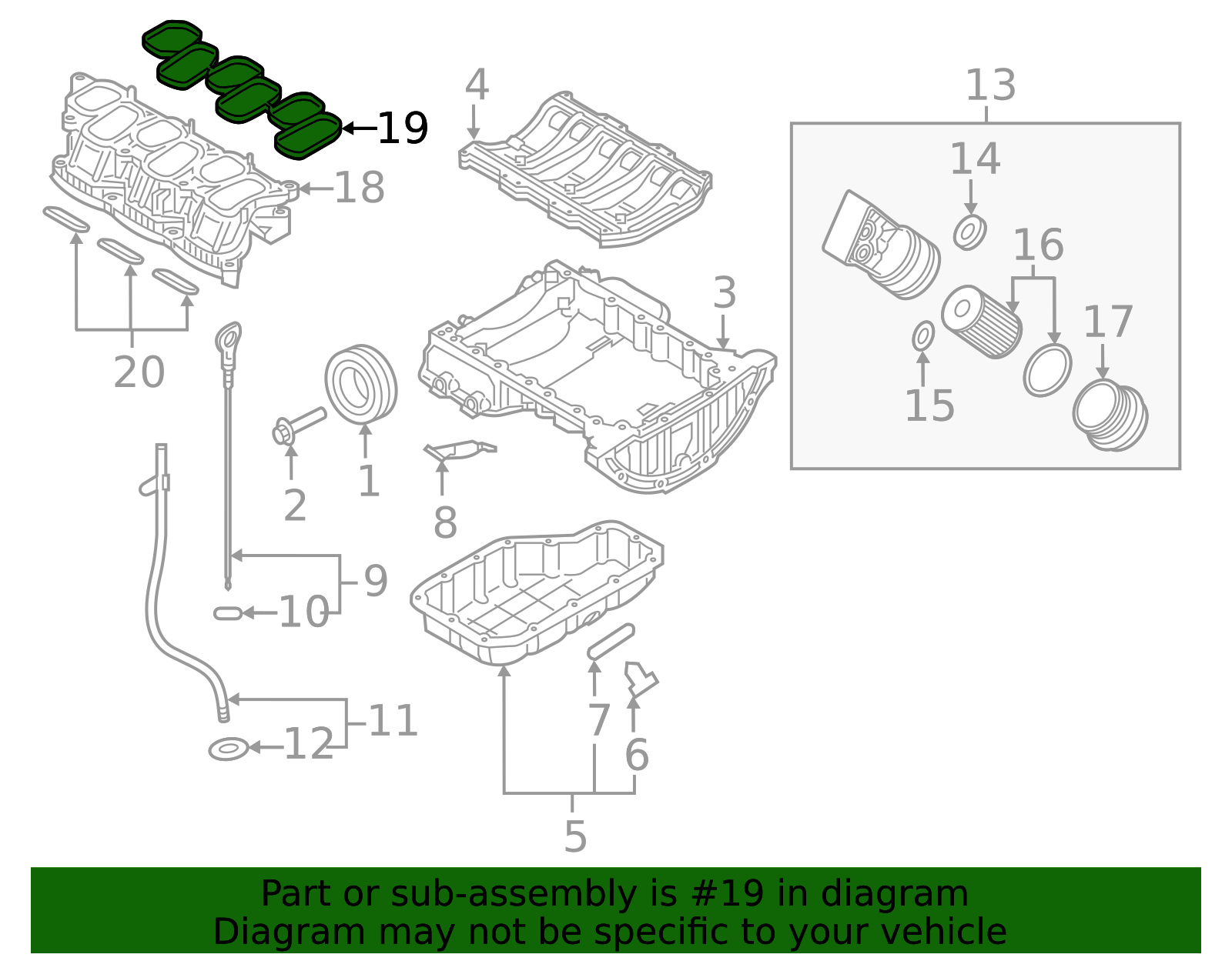 2016-2017 Kia K900 Intake Manifold Seal 28215-3CDD0 | TascaParts.com