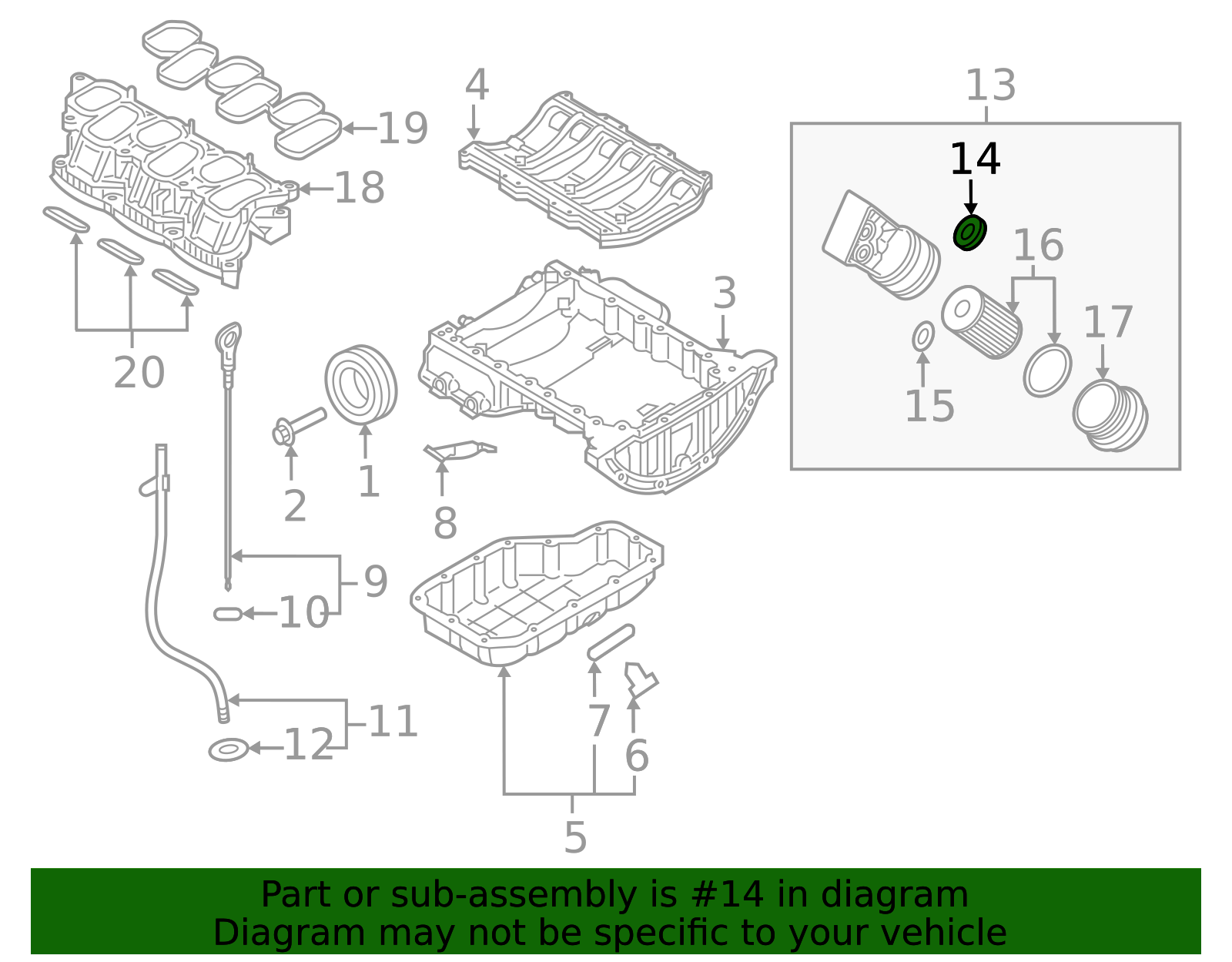 26345-3C702 - Oil Filter Housing Seal 2016-2017 Kia K900 | Kia.Parts Store