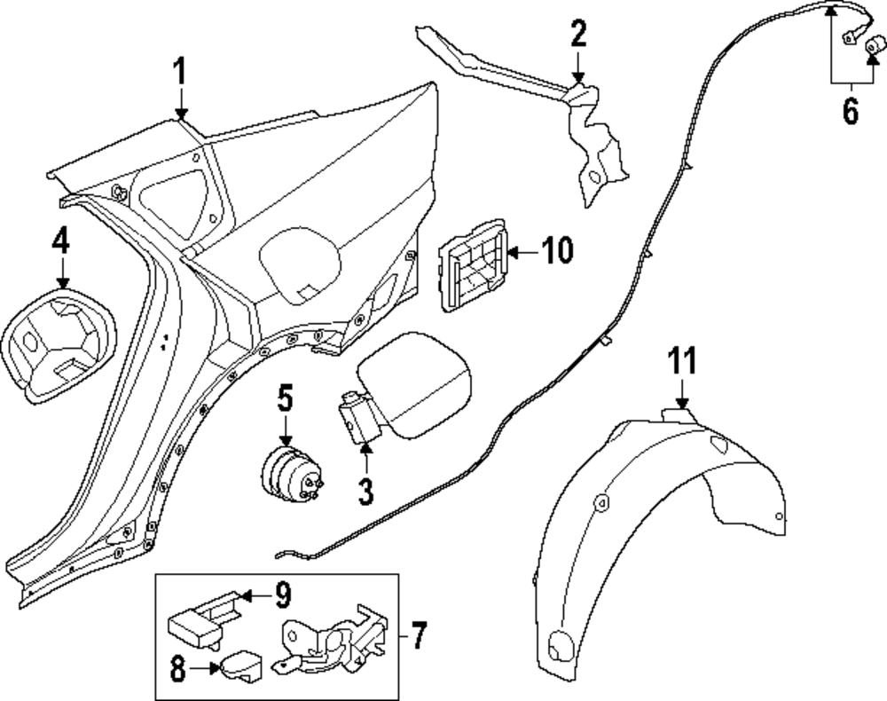 2025 Kia K4 Rear Pillar 71570-GG000 | OEM Parts Online