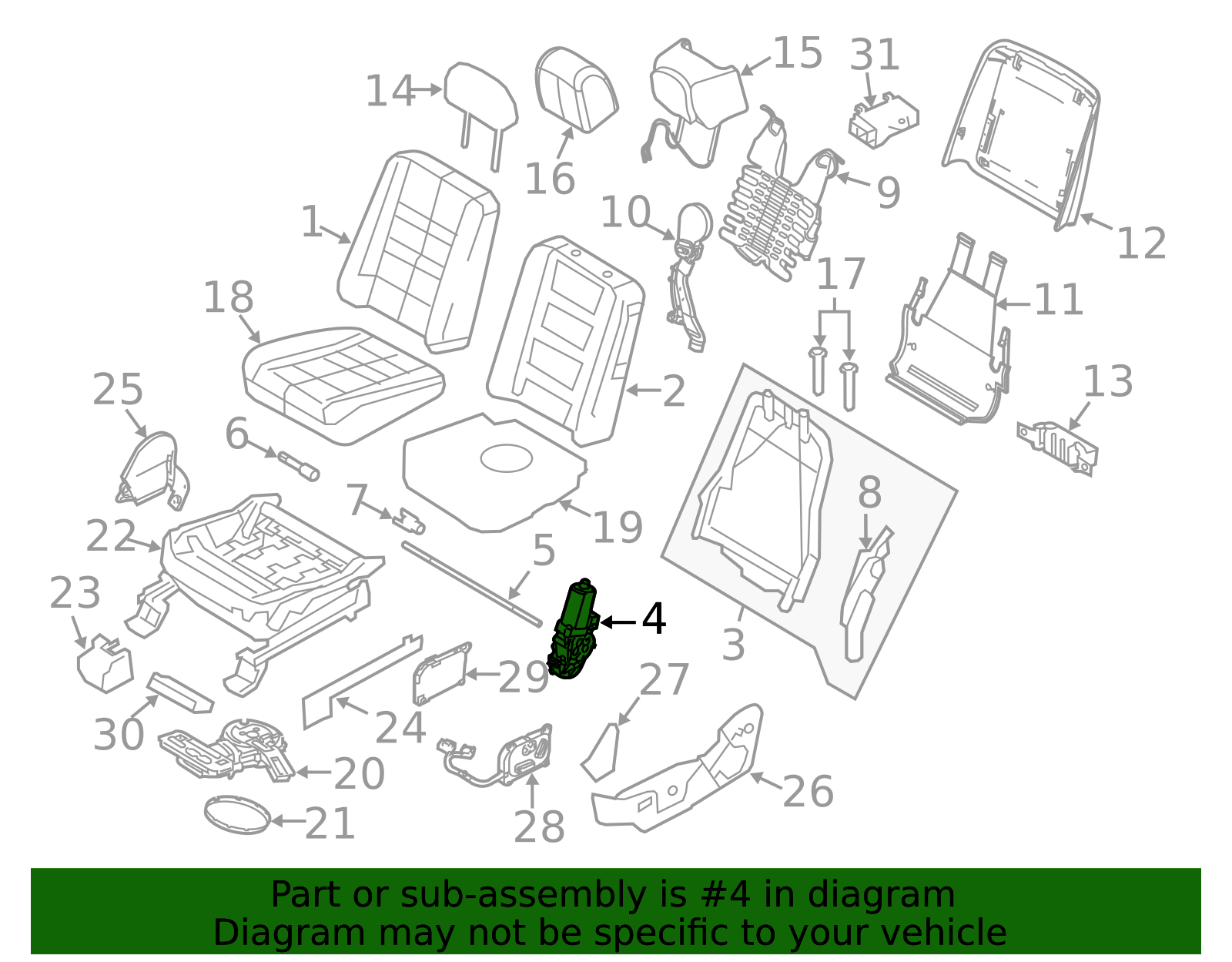 2009-2019 Ford Motor Assembly Seat Adjuster mm990 | TascaParts.com