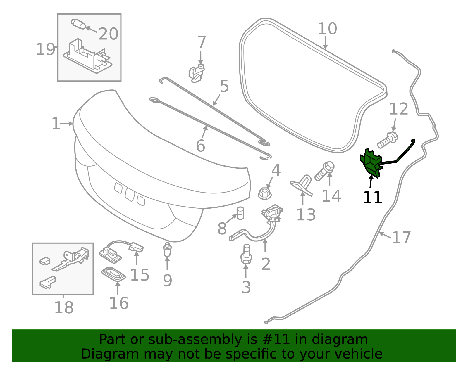 Genuine Lock Actuator for 2011-2016 Hyundai | Part# 81230-3X010 ...