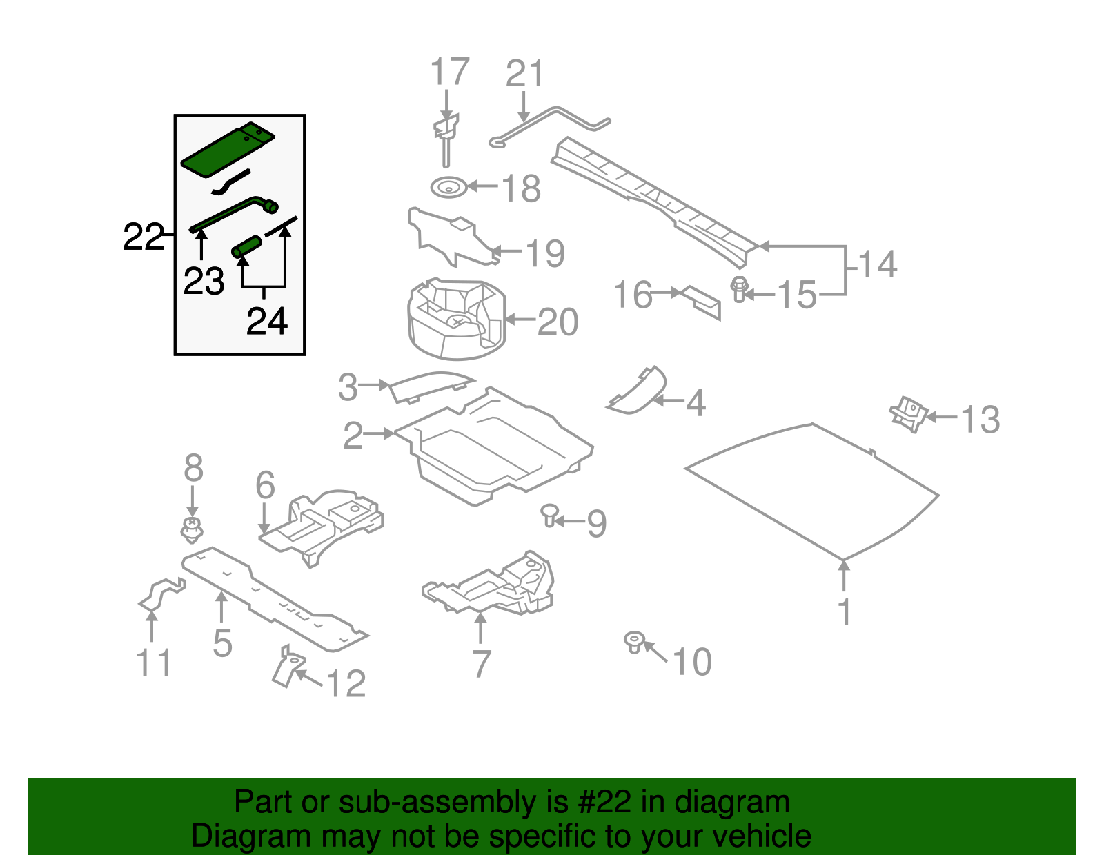2010-2013 Subaru Forester Tool Kit 97010SC000 | Subaru Parts Guys