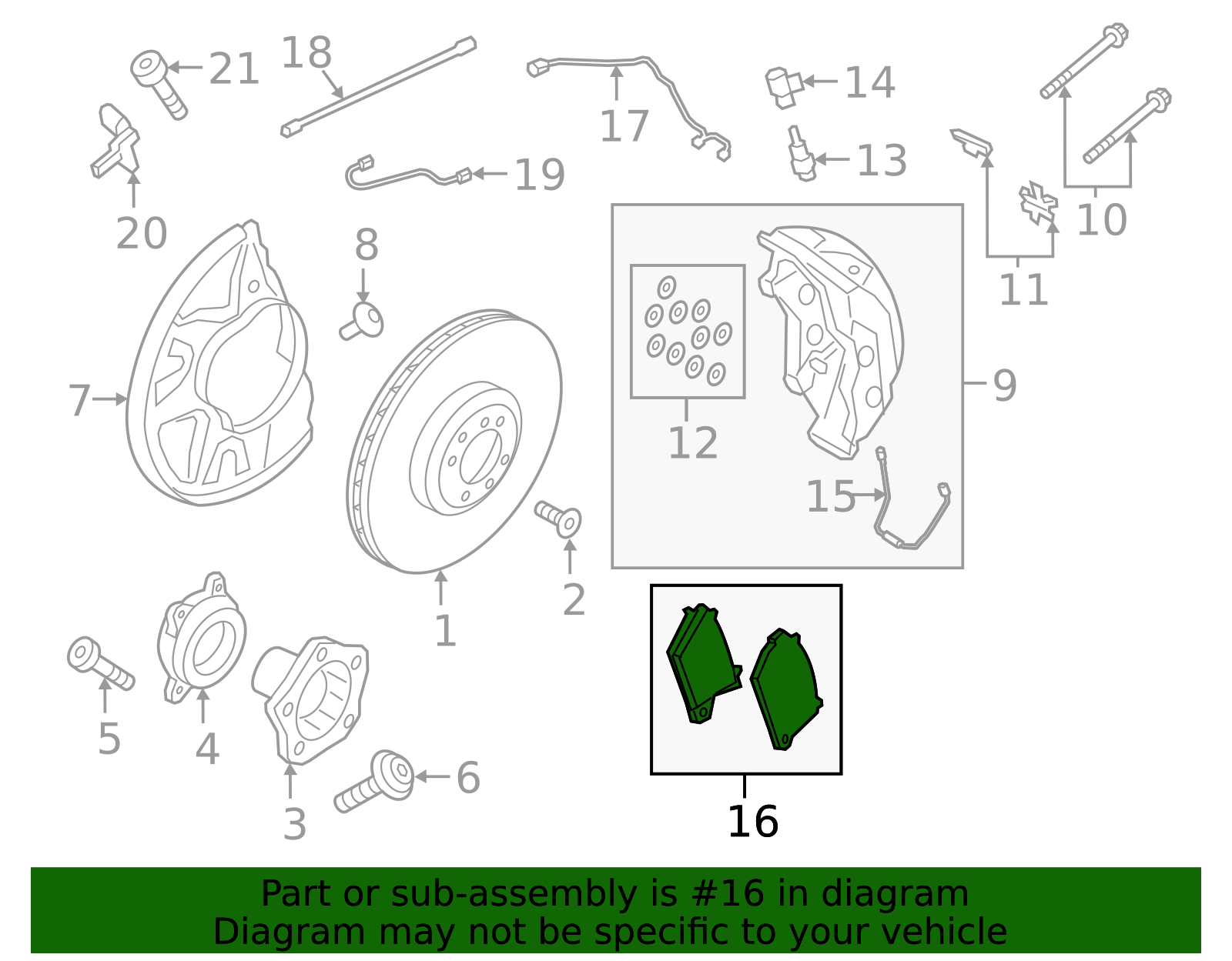 2019-2024 Porsche Cayenne 1 Set Of Brake Pads 9Y0-698-151-AM | Porsche ...