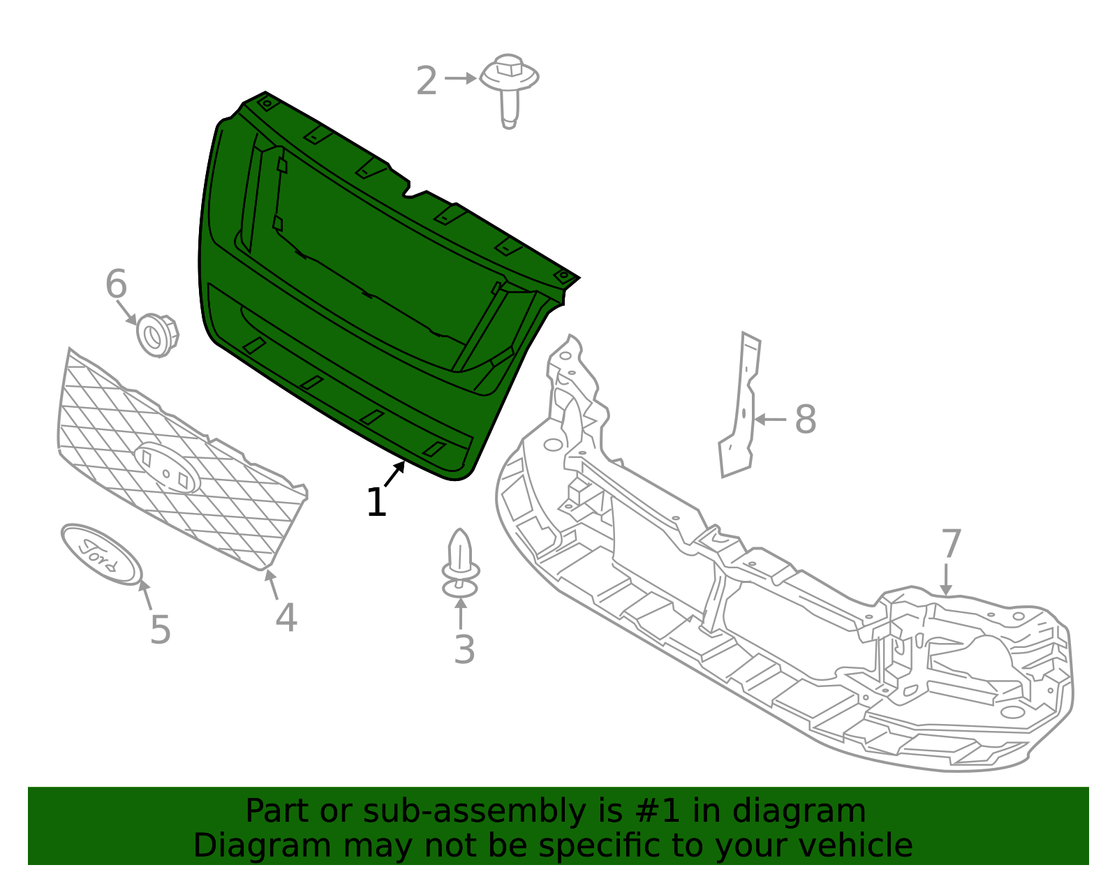 Grille Molding - Sleek OEM Front End Finish | AutoNation Parts