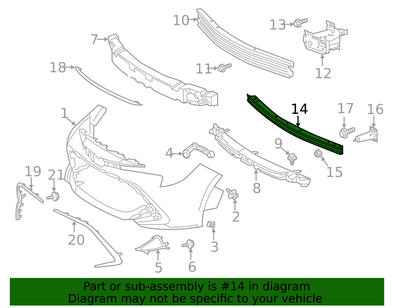 52132-12161 - Bumper Impact Bar - 2019-2025 Toyota | OEM Genuine Toyota ...