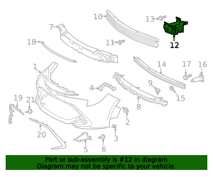 2019-2025 Toyota Corolla Stay Bracket 57013-02100 | Toyota Parts Center