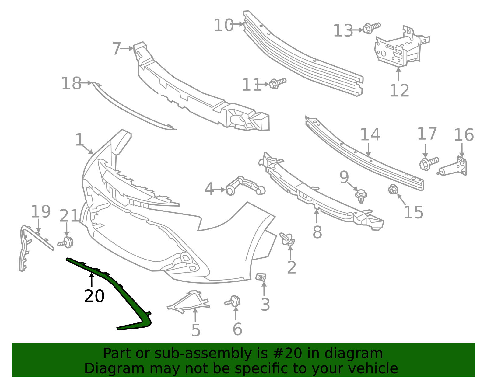 52712-12070 - Bumper Trim 2019-2022 Toyota Corolla | Toyota San Diego Parts