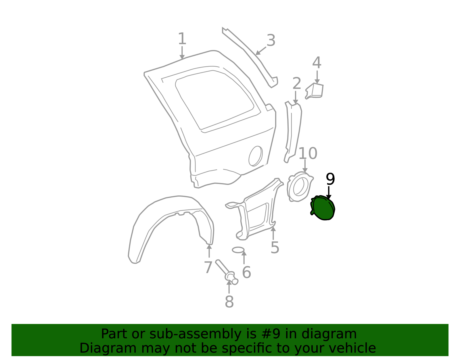 15776458 - 2002-2009 Chevrolet - Fuel Tank Filler Door | Partners Chevy