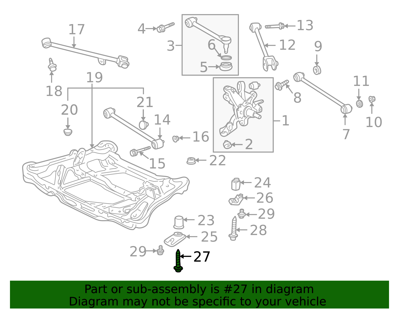 90162-S84-A00 - Suspension Cross-Member Bolt 1998-2002 Honda Accord ...