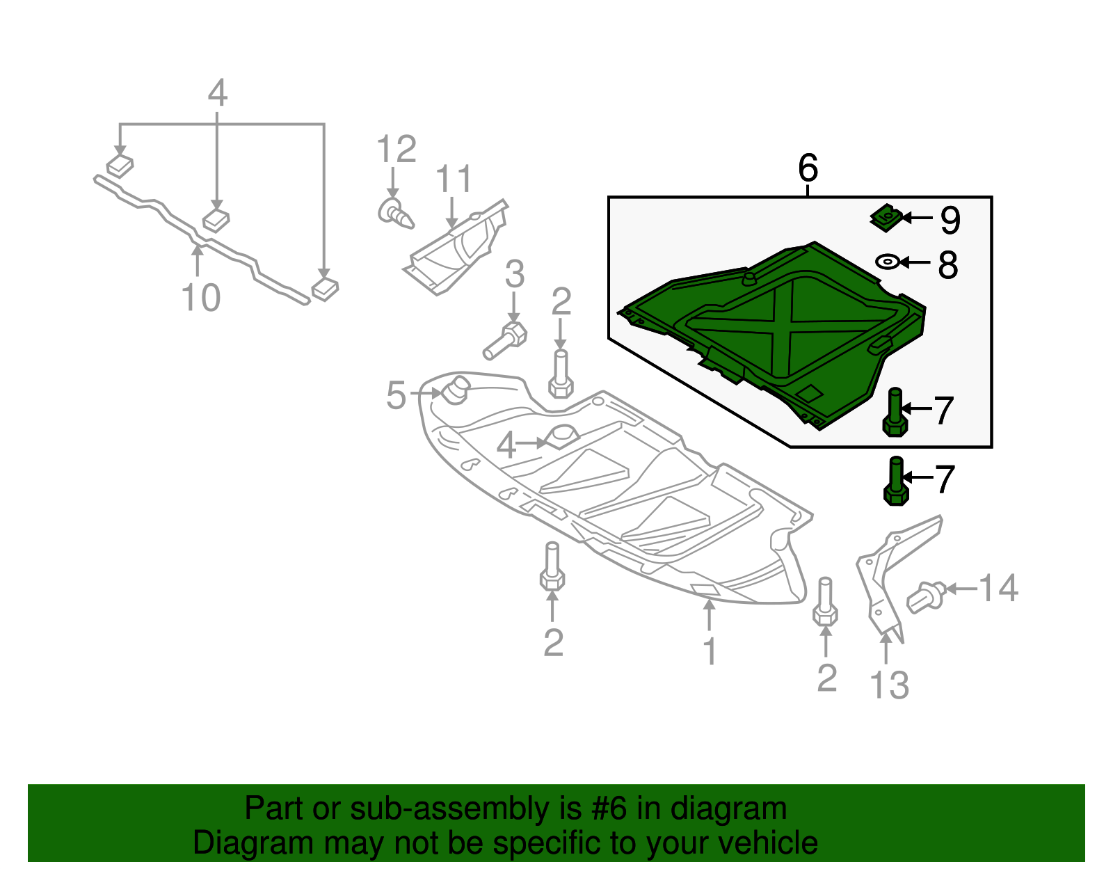 4F0-863-822-A - Rear Deflector 2005-2011 Audi | Audi OEM Parts Guy