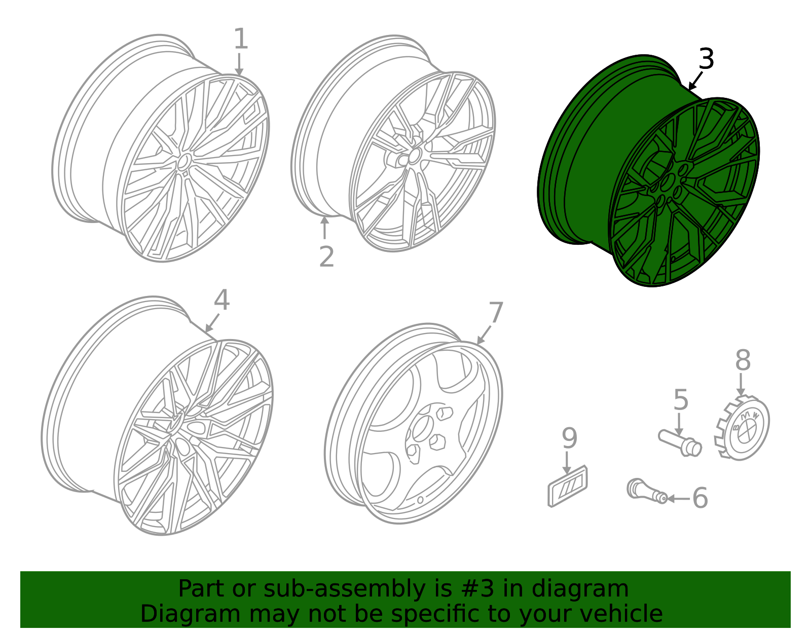 36-11-8-090-717 - 2020-2023 BMW X5 - Wheel, Alloy | Buy BMW Parts Now