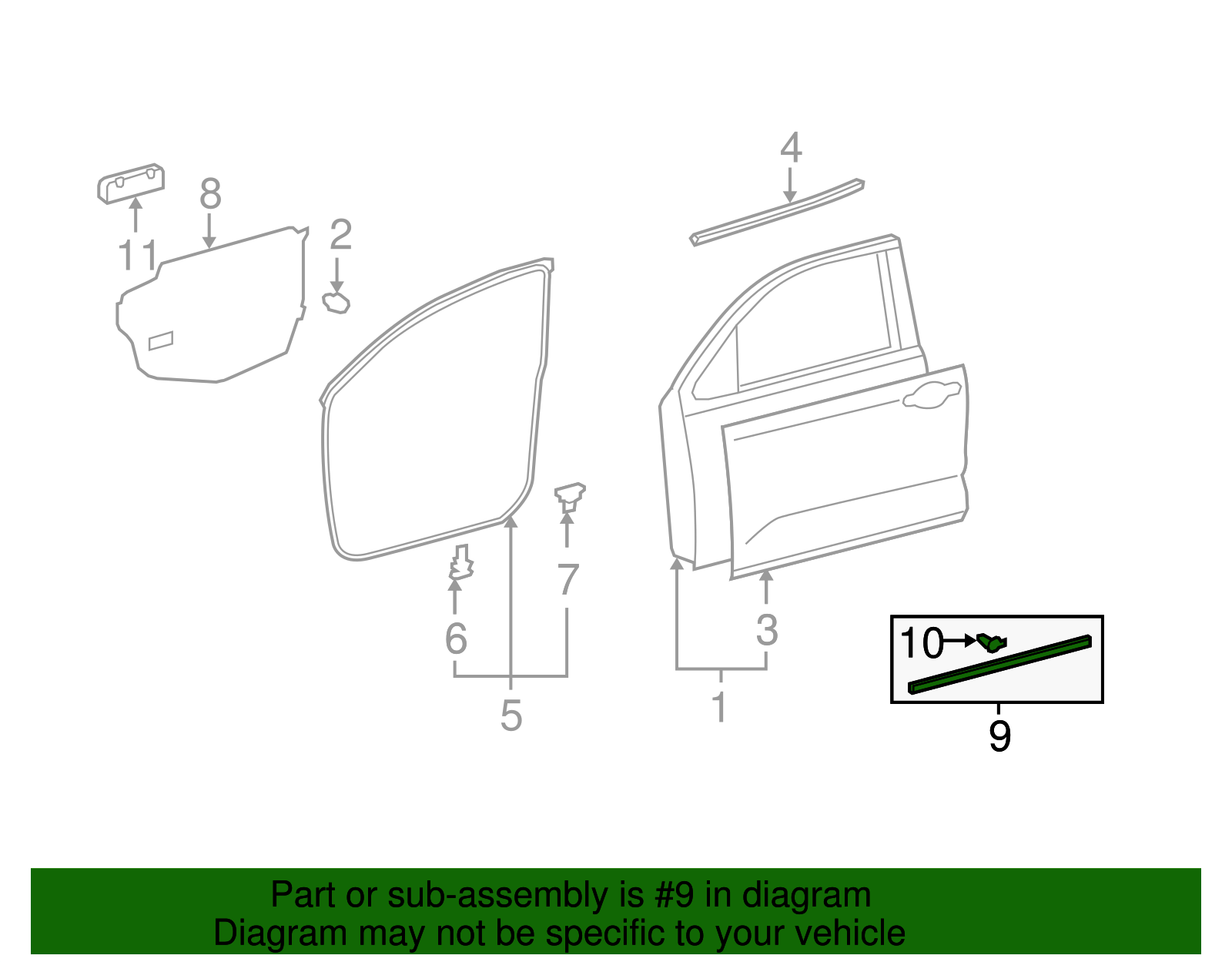 2007-2017 Toyota Tundra Door Seal 67855-0C020 | OEM Parts Online