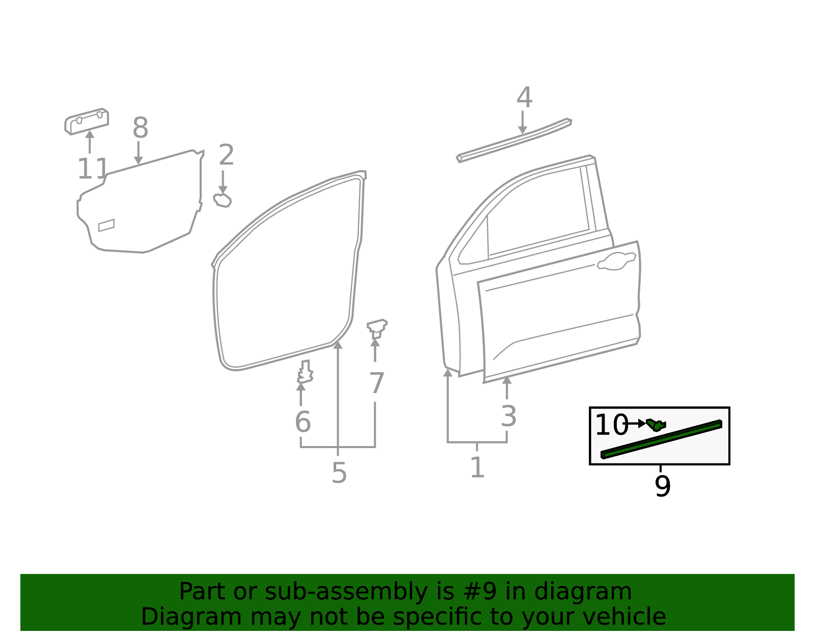 2007-2017 Toyota Tundra Door Seal 67855-0C020 | MotorMotor