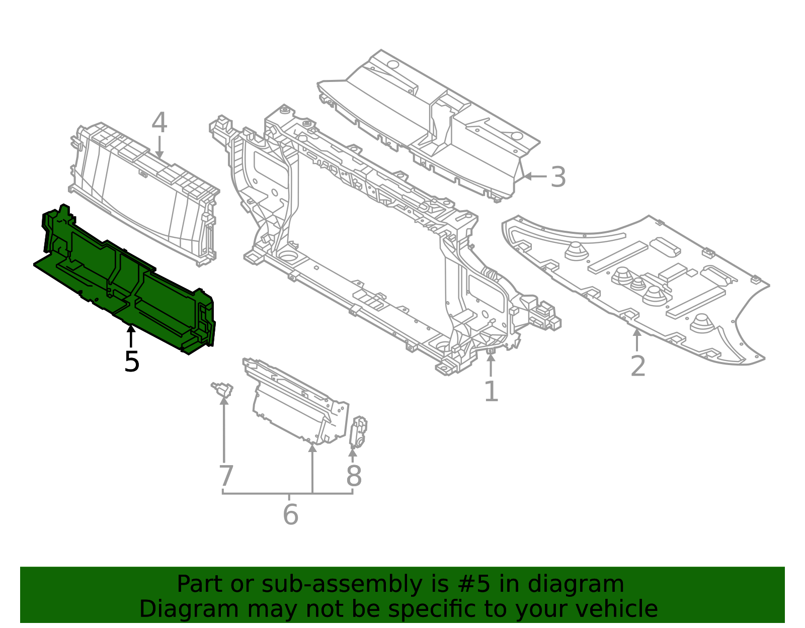 291B0-CV500 - Lower Air Guide 2022-2024 Kia EV6 | Kia.Parts Store