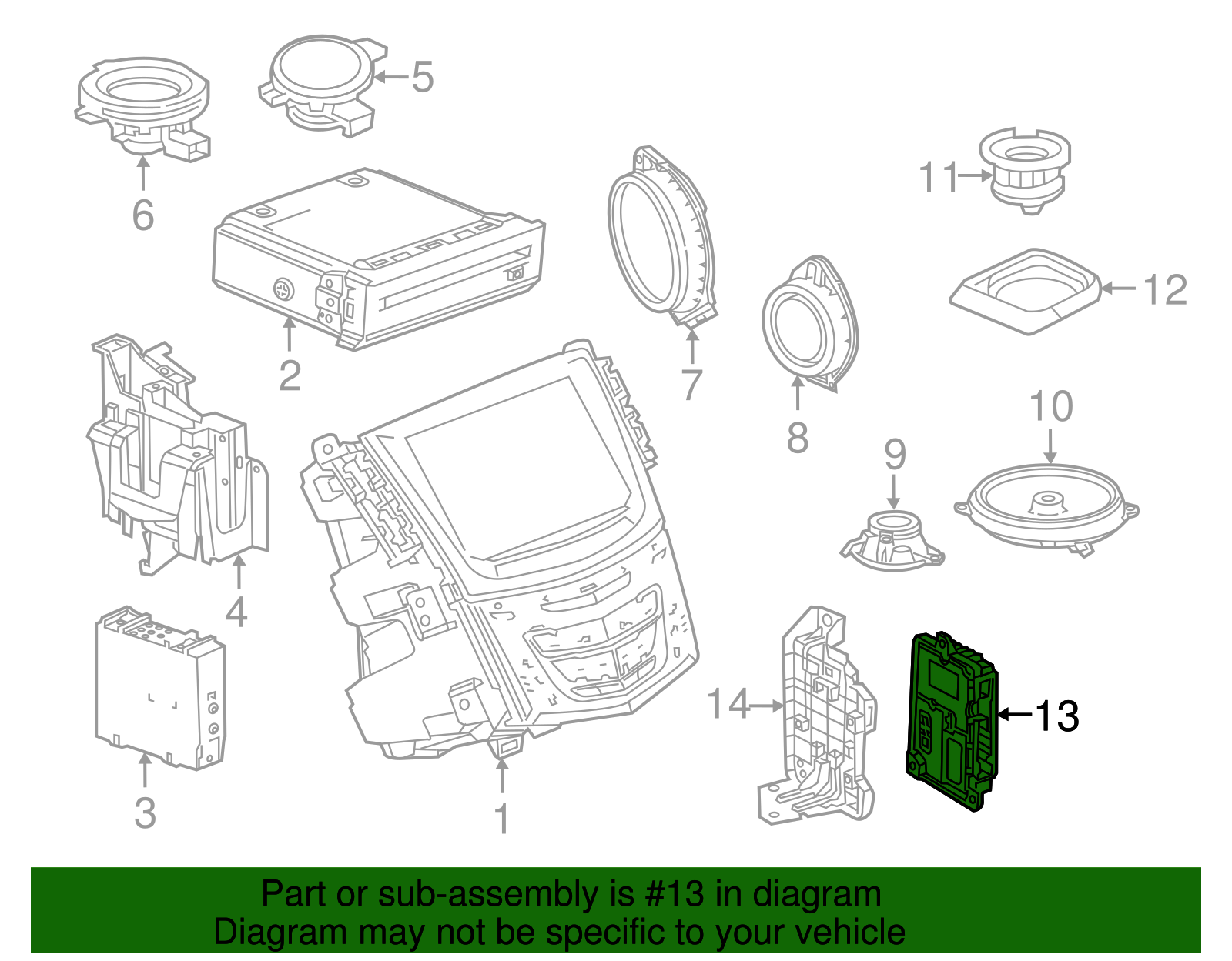 2018-2019 Cadillac XTS Radio Speaker Amplifier 84923760 | Capital Chevy ...