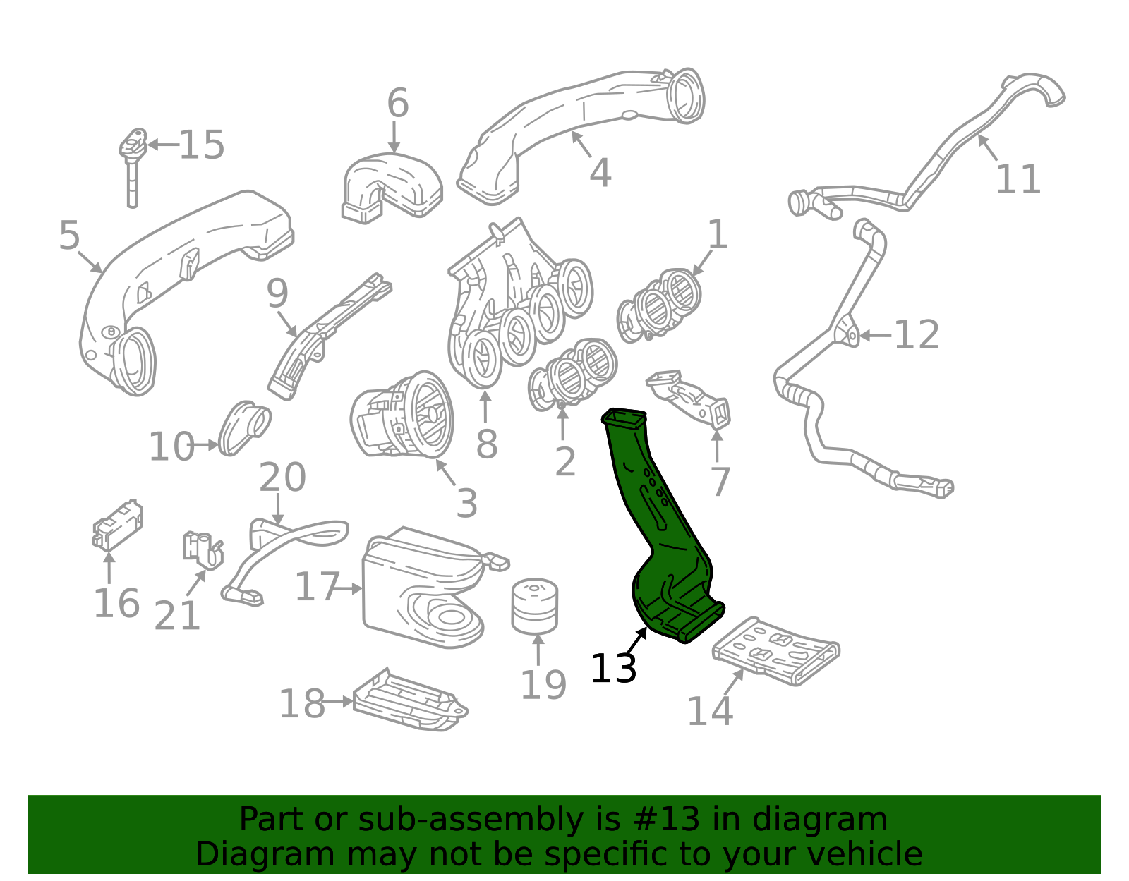 205-831-98-00 - High-Quality Instrument Panel Air Duct for 2016-2025 ...