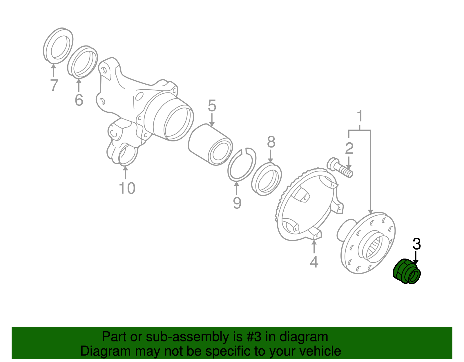 1990-2008 Subaru Axle Nut 28044AA001 | Subaru Parts Store