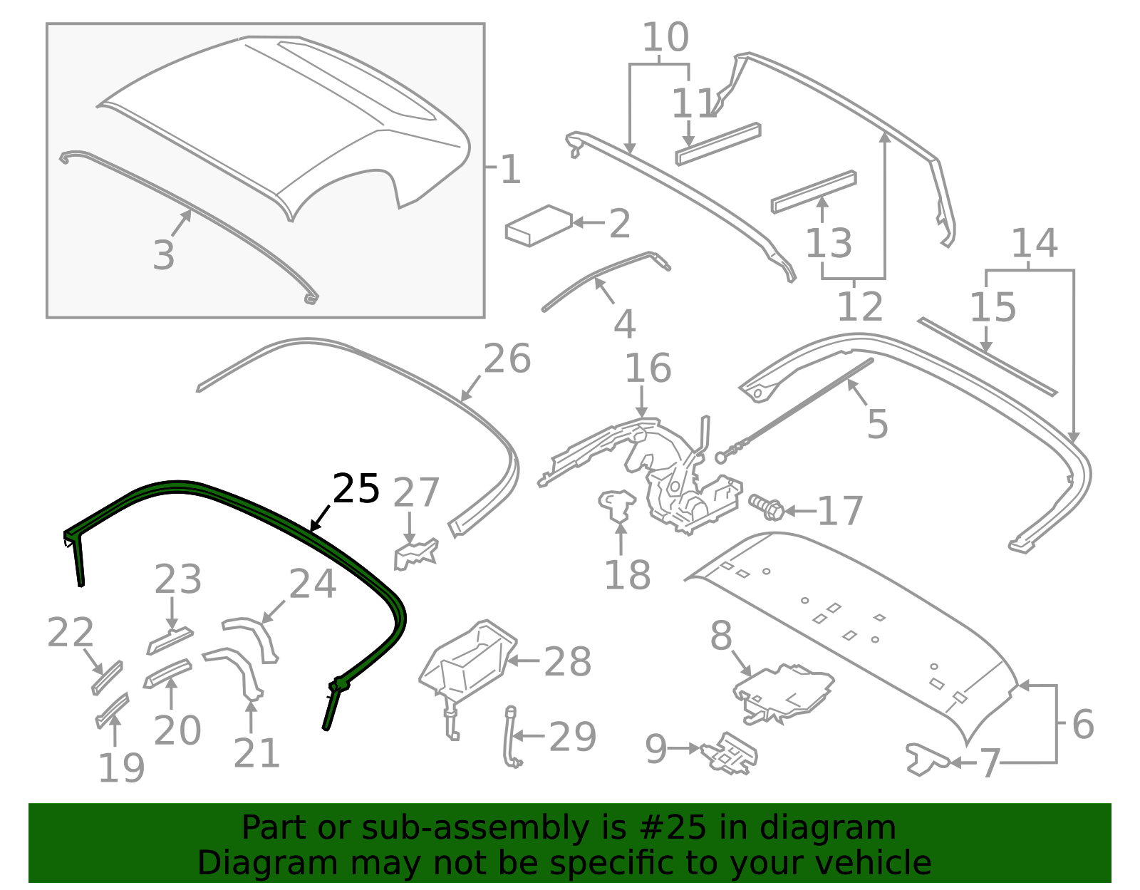 981-561-931-03 - High-Quality Convertible Top Mounting Plate for 2013 ...