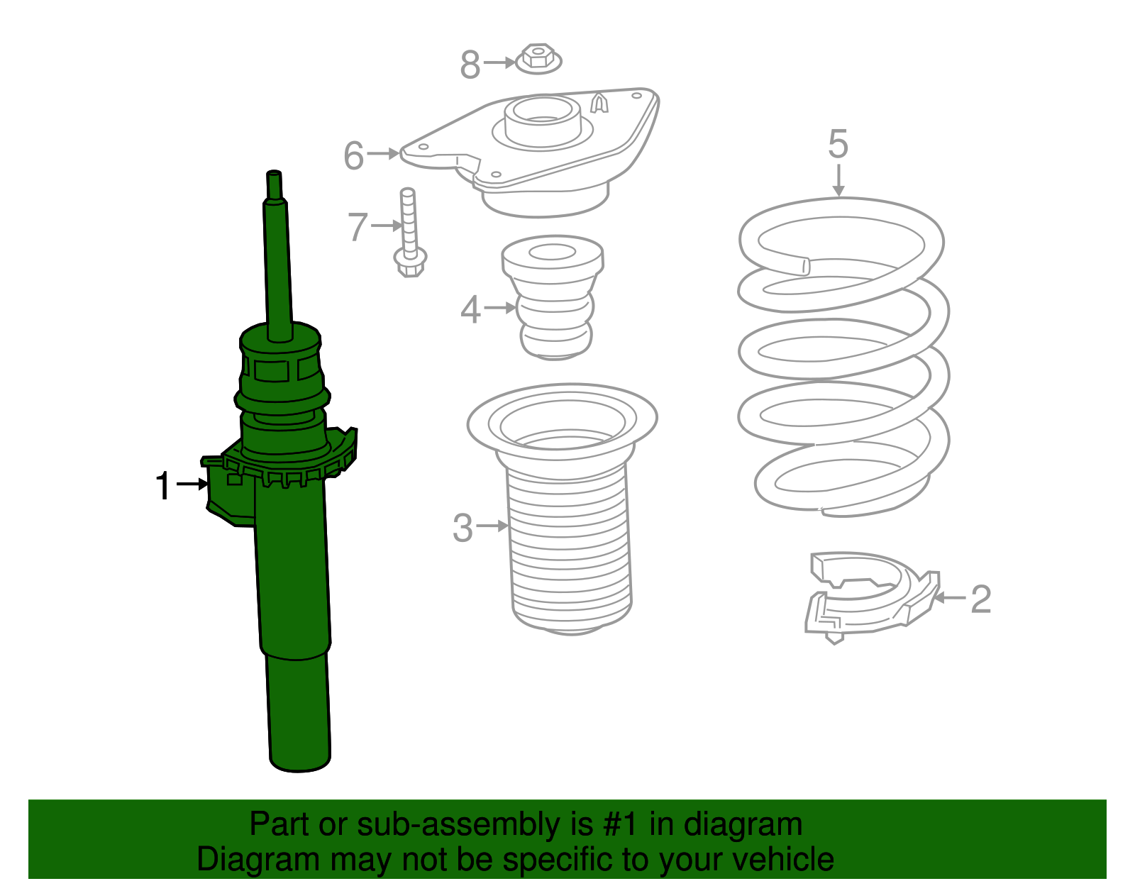 2014-2017 BMW i3 Strut 31-31-6-870-357 | BMW OEM Parts