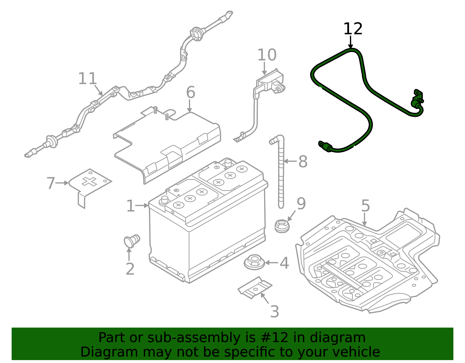 8R0-971-237-A - High-Quality Ground Cable for 2009-2017 Audi ...