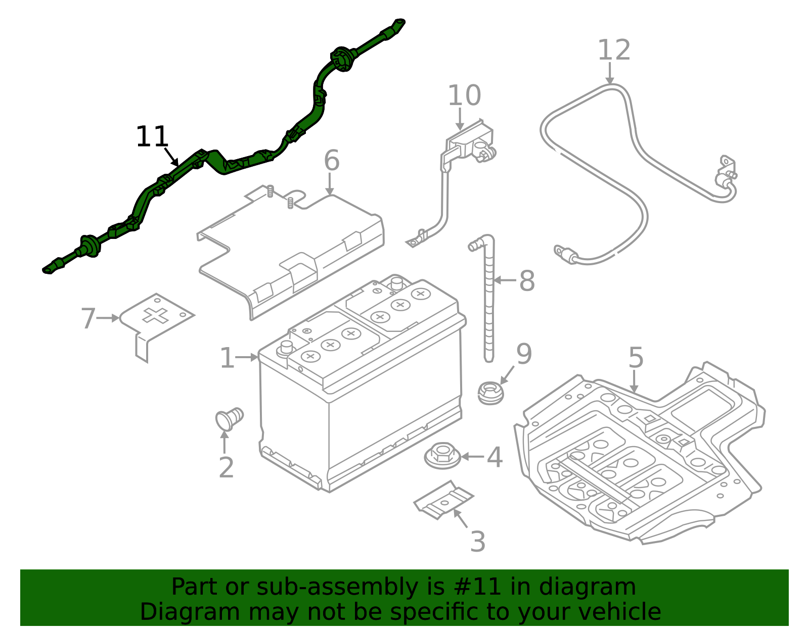 Buy Audi Positive Cable 8R0-971-225-F | Audi Midwest