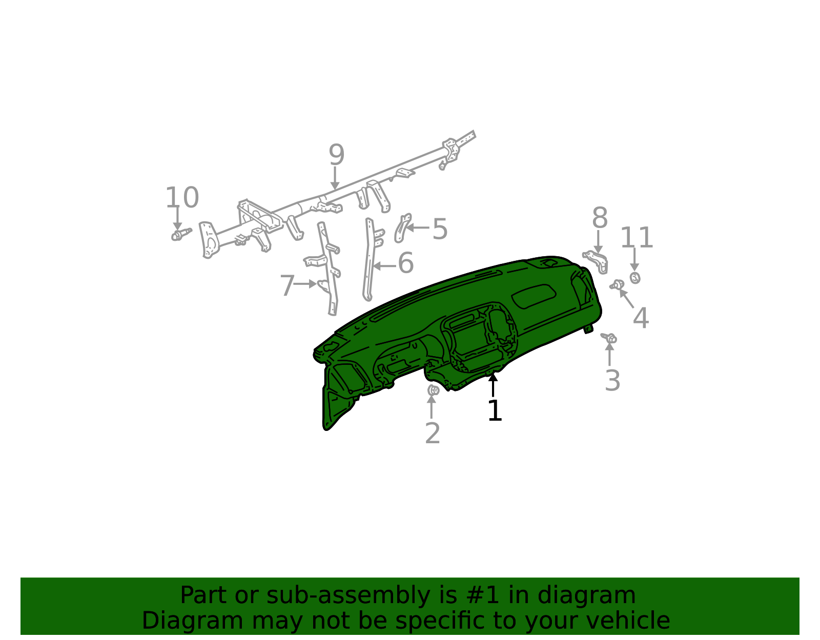 Dashboard Panel - Restore Original Look & Function 55401-AA070-E0 ...