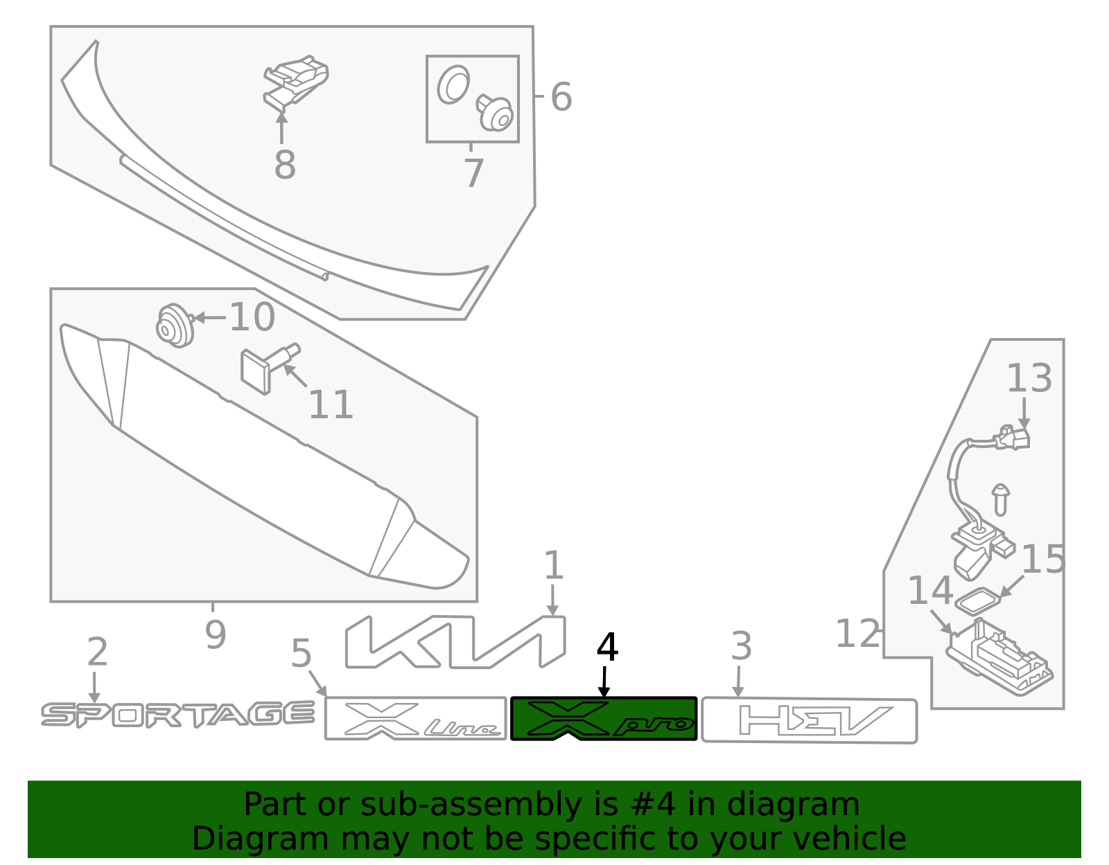 86315-CH000 - Nameplate 2023-2025 Kia Sportage | Kia.Parts Store