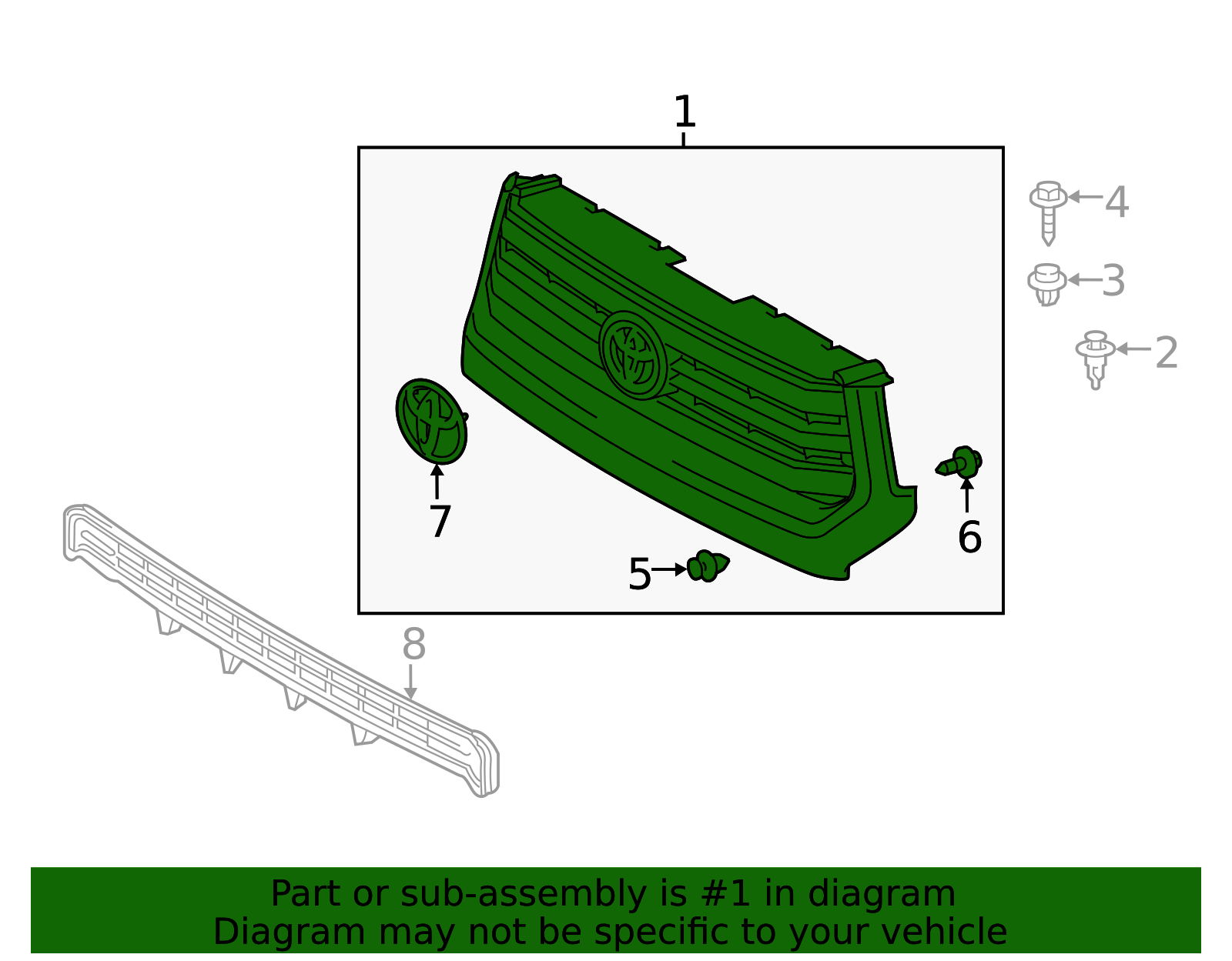 2015 Toyota Tundra Genuine Toyota 2014-2017 Tundra TRD PRO Black Grille ...