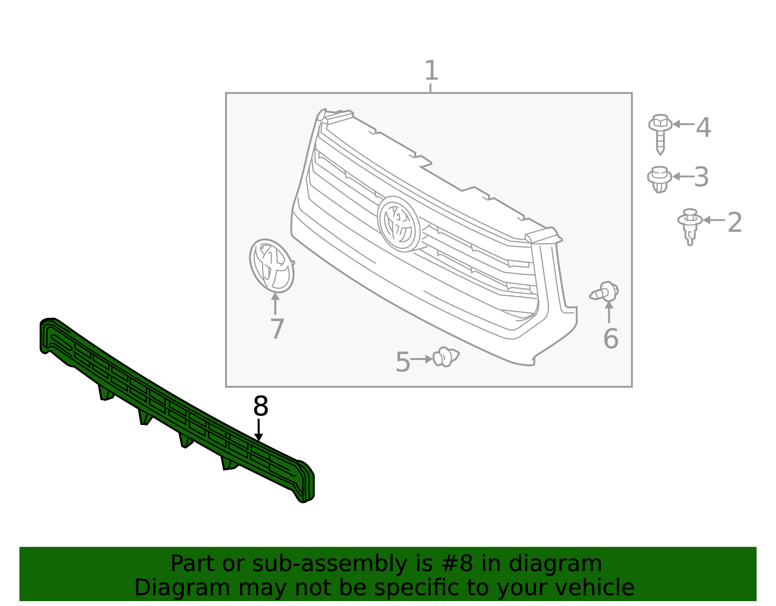 2014-2021 Toyota Tundra Grille (Lower) 53112-0C020 | OEM Parts Online
