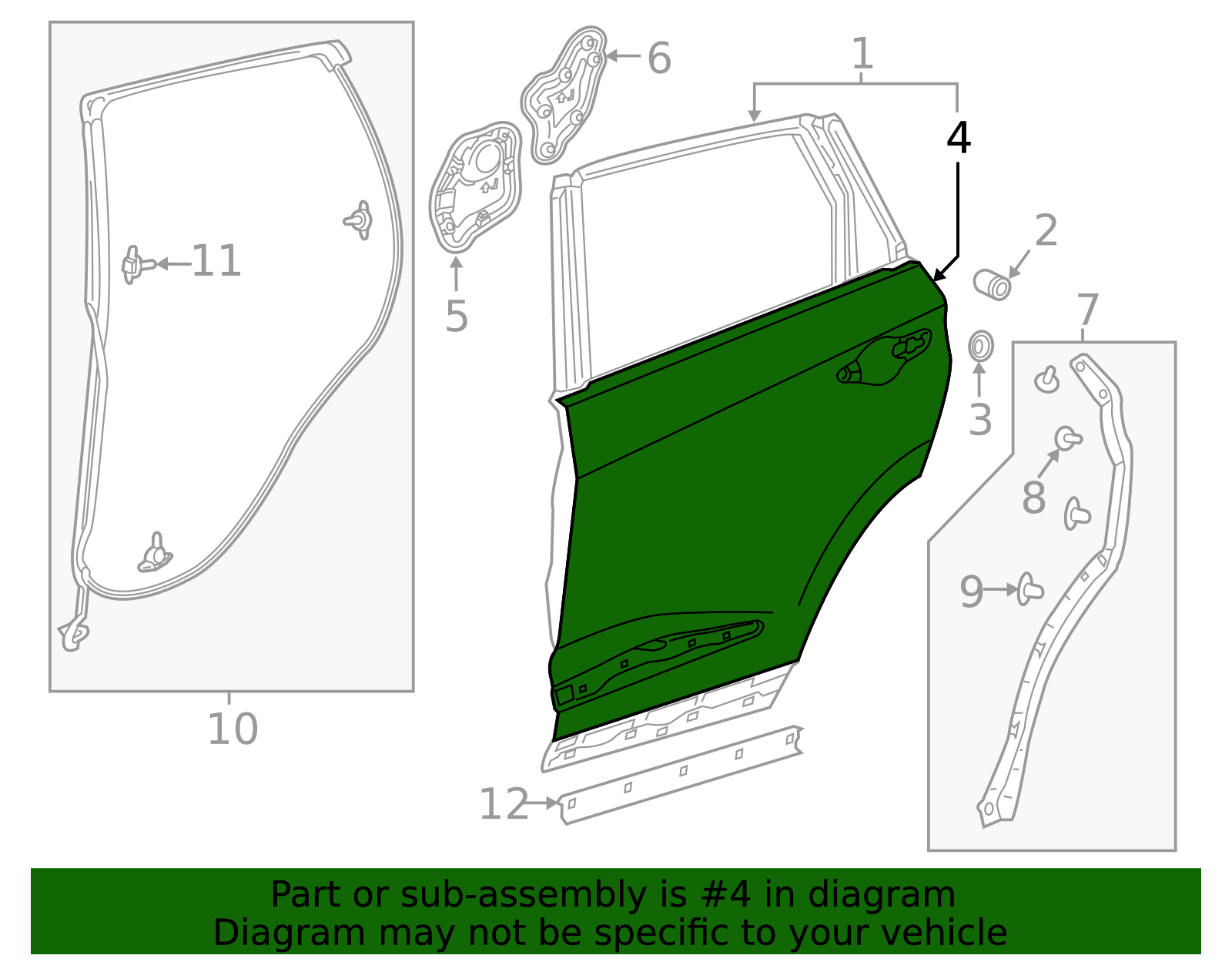 Genuine OEM Acura - Outer Panel Part# 67611-TJB-A00ZZ | Acura Parts For ...