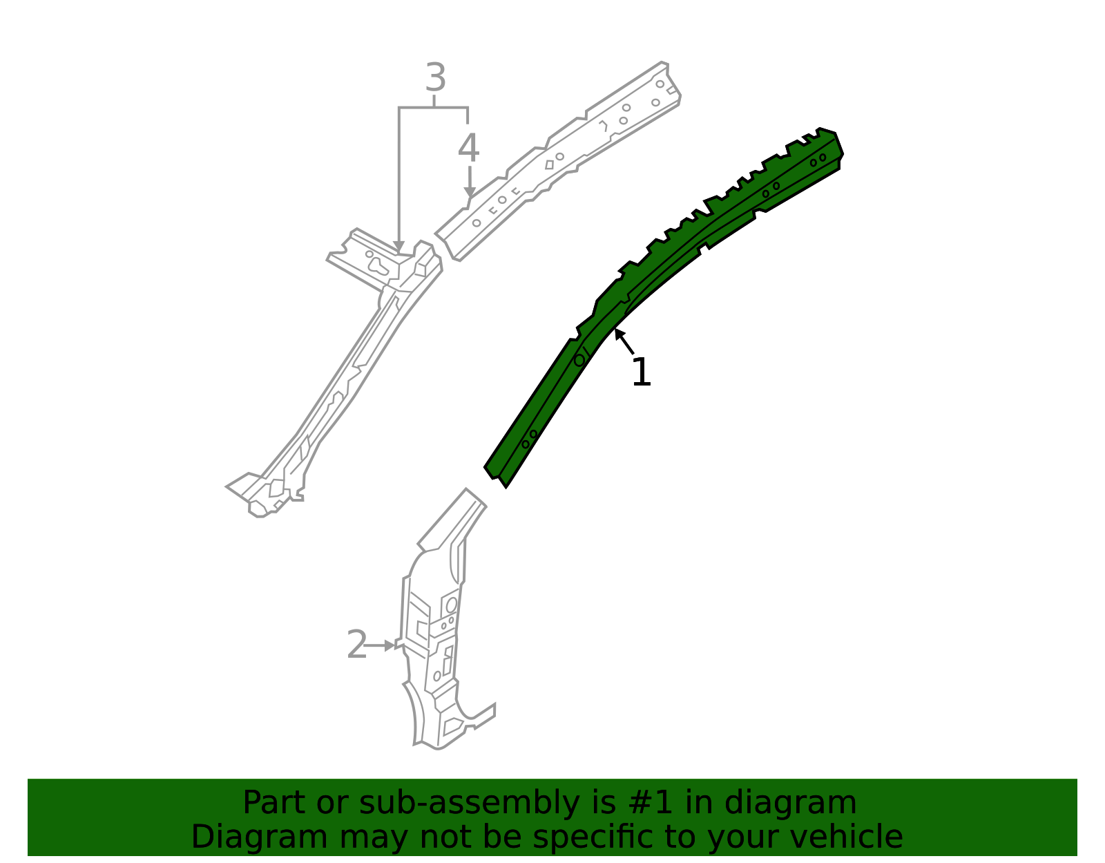 G6214-4BAMA - High-Quality Body A-Pillar Reinforcement for 2014-2020 ...