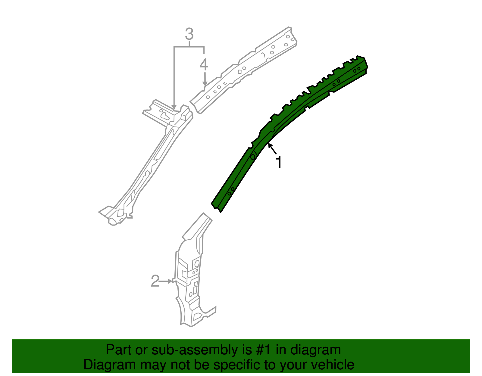 2014-2020 Nissan Rogue Windshield Pillar Reinforced G6215-4BAMA | Bill ...