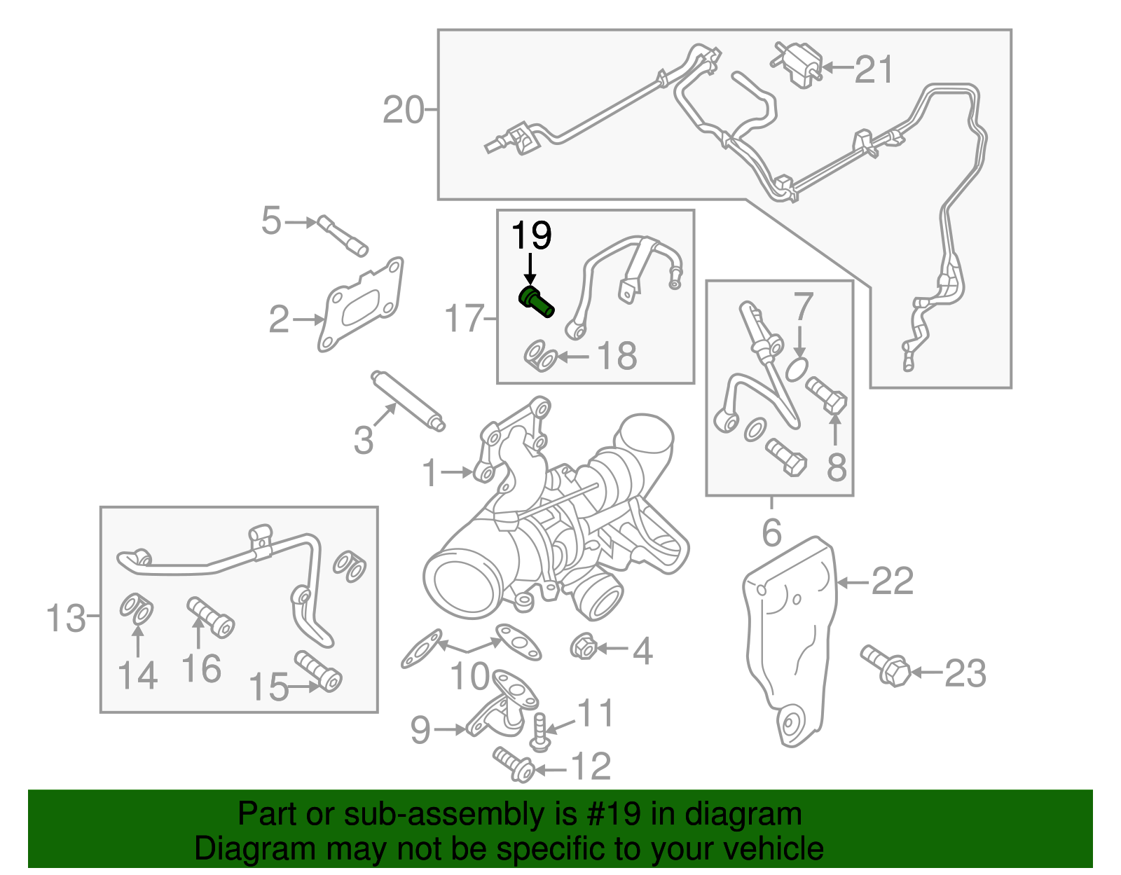 W715499-S900 - Turbocharger Coolant Line Bolt 2012-2018 Ford | Ford ...