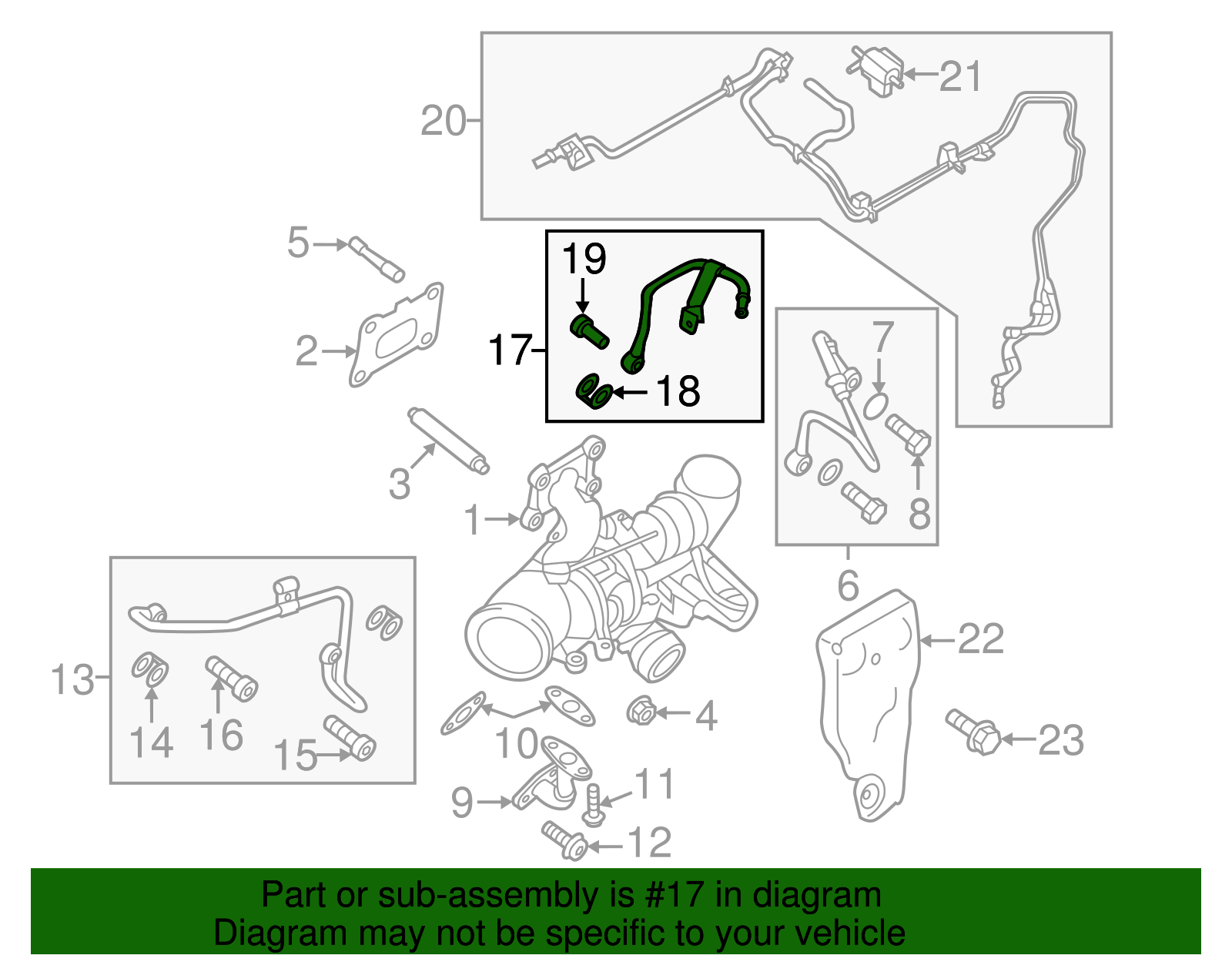 2012-2018 Ford | Turbocharger Coolant Line | CB5Z-8592-C | Walls' Ford ...