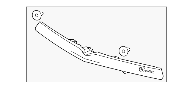 2017-2019 Cadillac CTS Galvano Silver Deck Lid Center Applique 23323446 ...