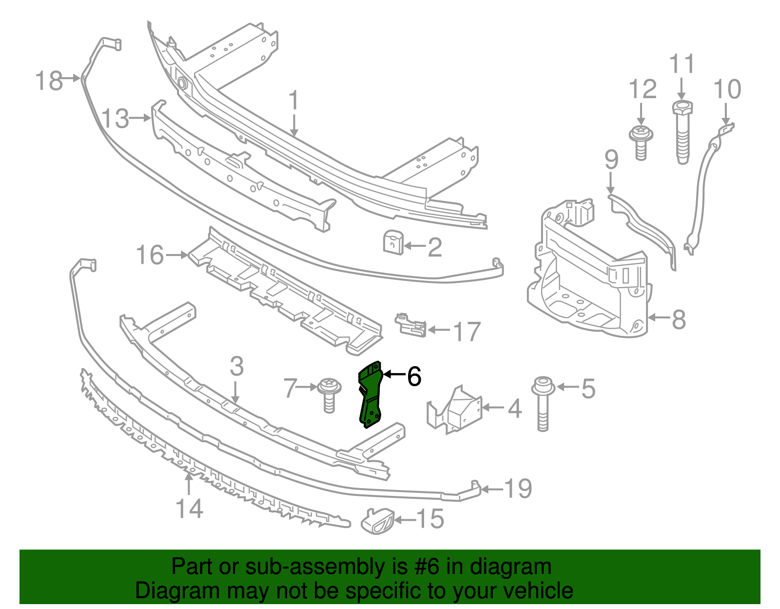 51117357179 - 2016-2025 BMW Lower Impact Bar Bracket (51-11-7-357-179 ...